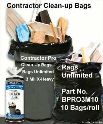 Construction Grade - Contractors Bags - Professional Series - Black - 3 ...