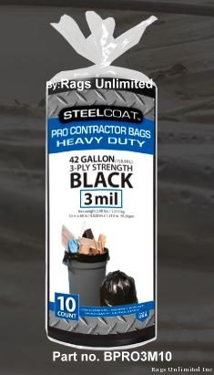 Construction Grade - Contractors Bags - Professional Series - Black - 3 ...
